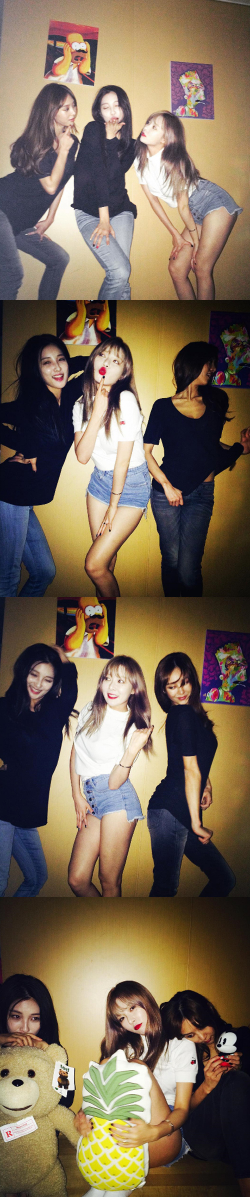 4Minuteキム・ヒョナ&ナム・ジヒョンとG.NA、眩しいセクシーポーズ対決 | 韓流ニュース | 韓流大好き!